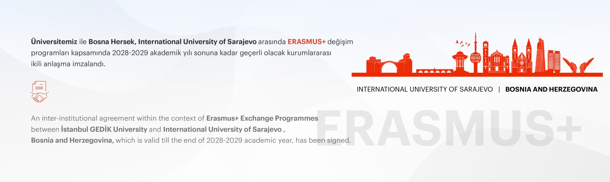 AN INTER-INSTITUTIONAL AGREEMENT BETWEEN OUR UNIVERSITY AND BOSNIA AND HERZEGOVINA ...
